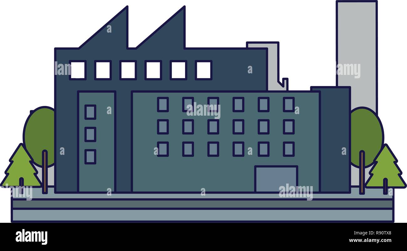 Factoy industry building Stock Vector Image & Art - Alamy