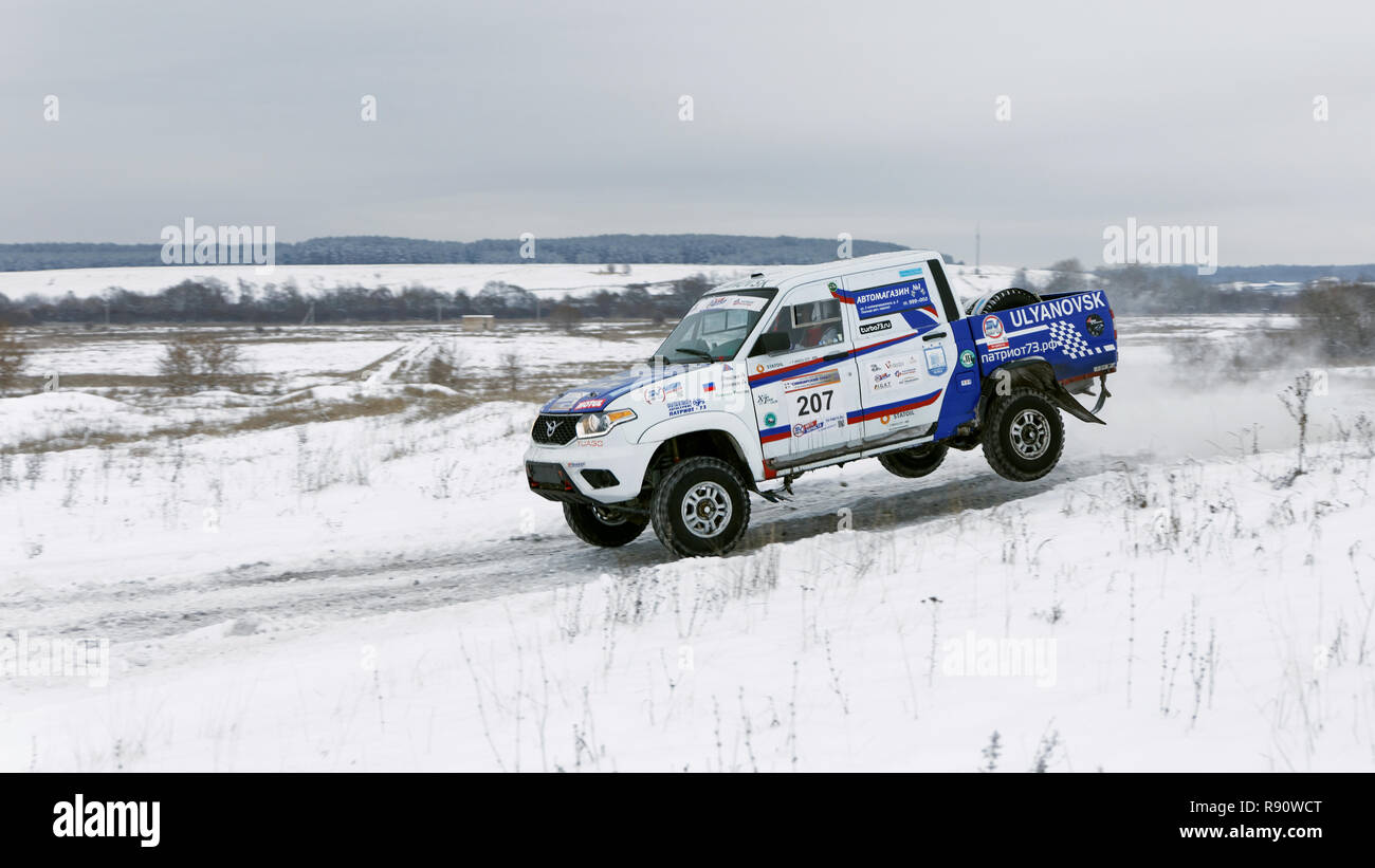 Ulyanovsk, Russia - December 08, 2018. Rally raid "Hills of Russia ...