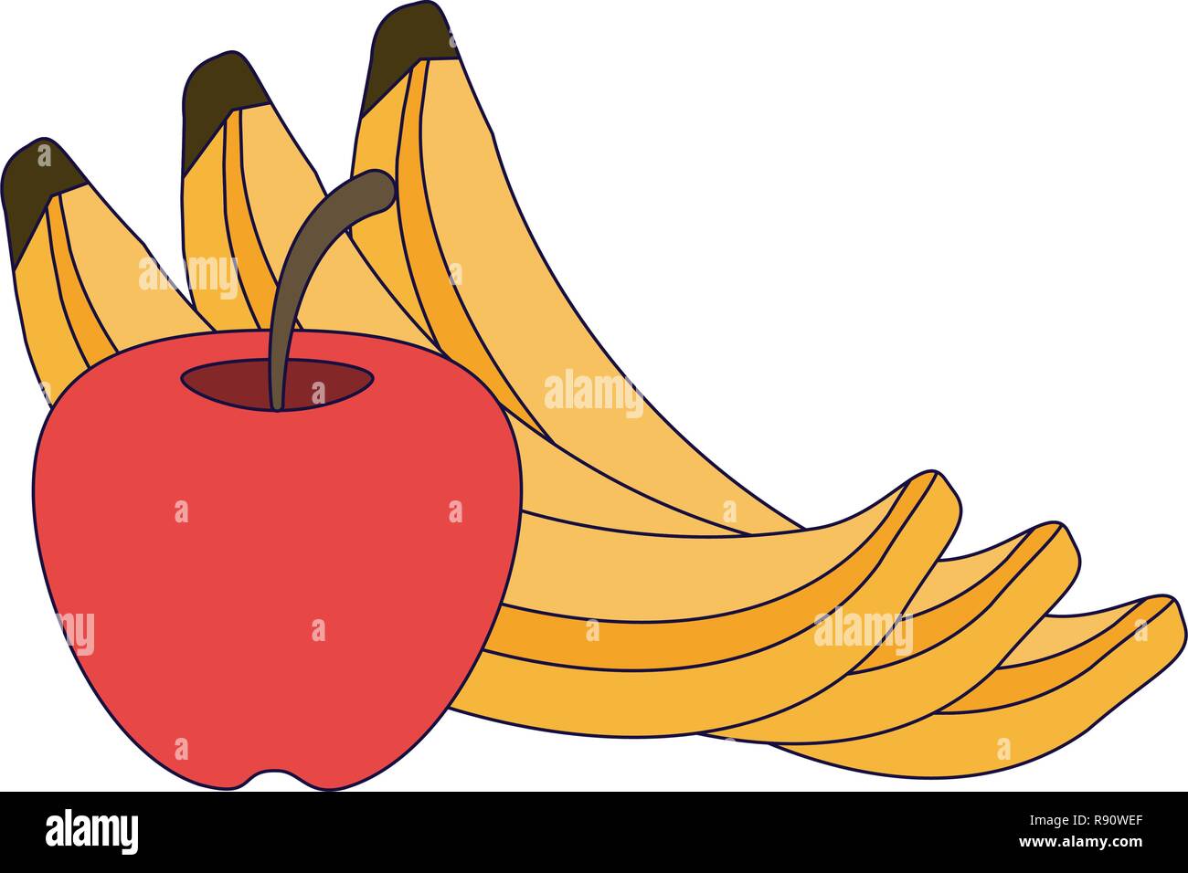 delicious fruits cartoon Stock Vector Image & Art - Alamy