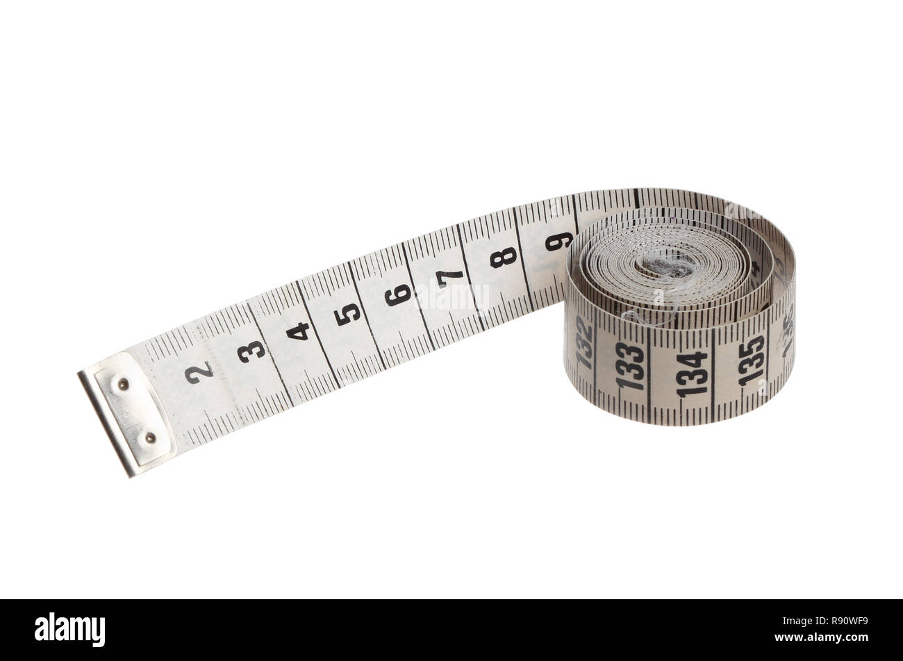 Rolled tape measure on hi-res stock photography and images - Alamy