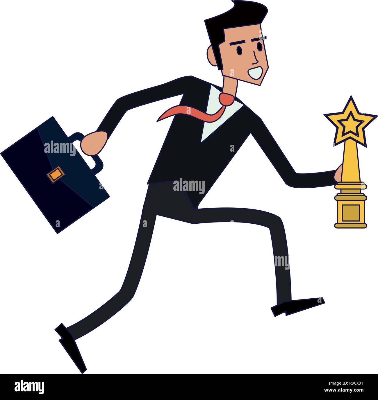 Pose with the trophy Stock Vector Images - Alamy