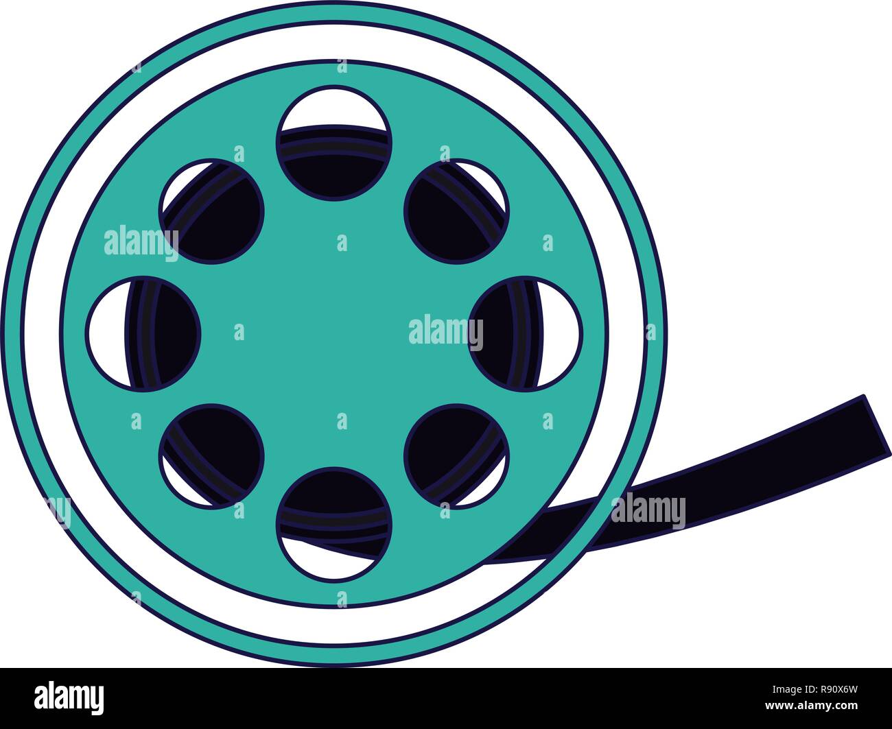 cinema rolling reel Stock Vector Image & Art - Alamy