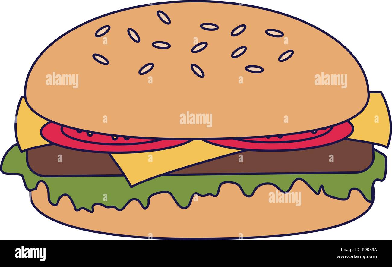 Hamburger Cartoon Burger High Resolution Stock Photography and Images ...
