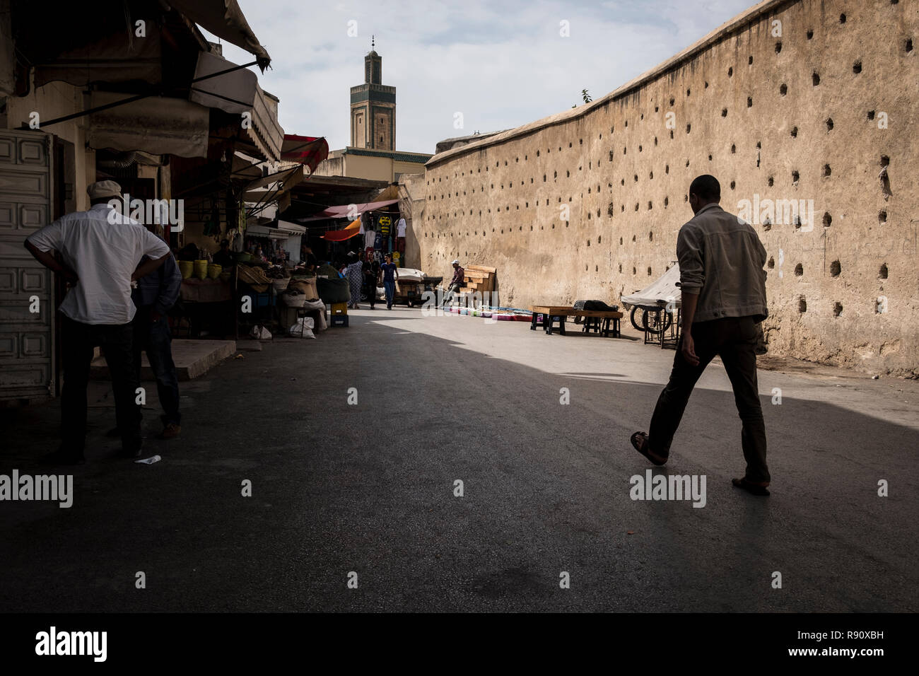 Fes, Morocco - 21 September 2017: People walking at Grande Rue de Fes ...