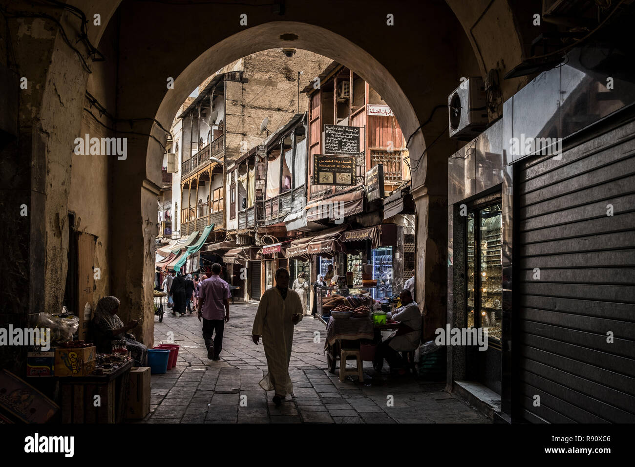 Fes, Morocco - 21 September 2017: Street scene at Fes mellah Stock ...