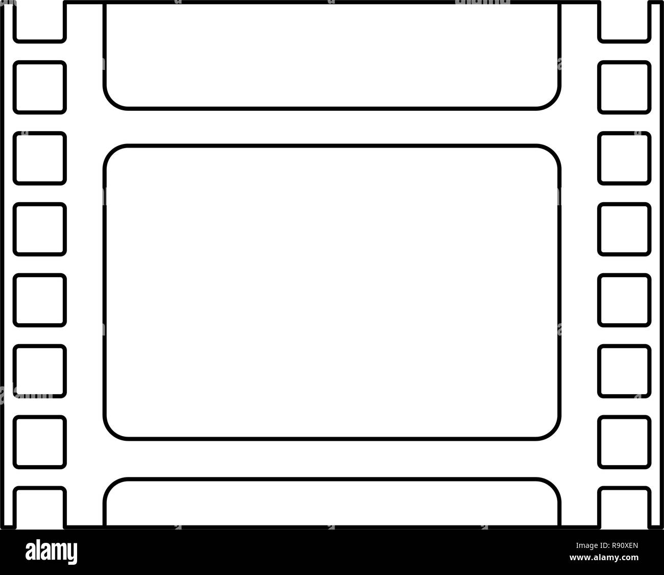 Cinema reel symbol in black and white Stock Vector Image & Art - Alamy
