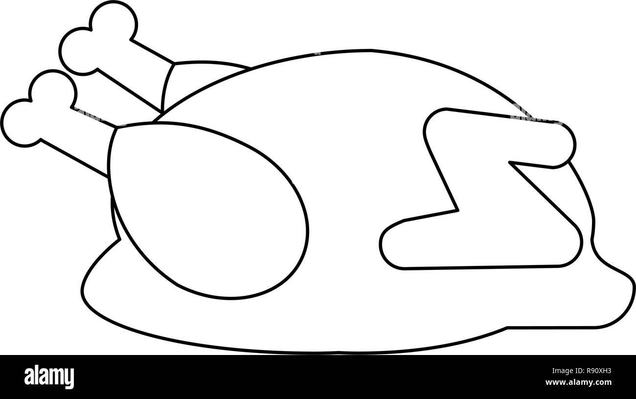 Chicken grilled in traditional Stock Vector Images - Alamy