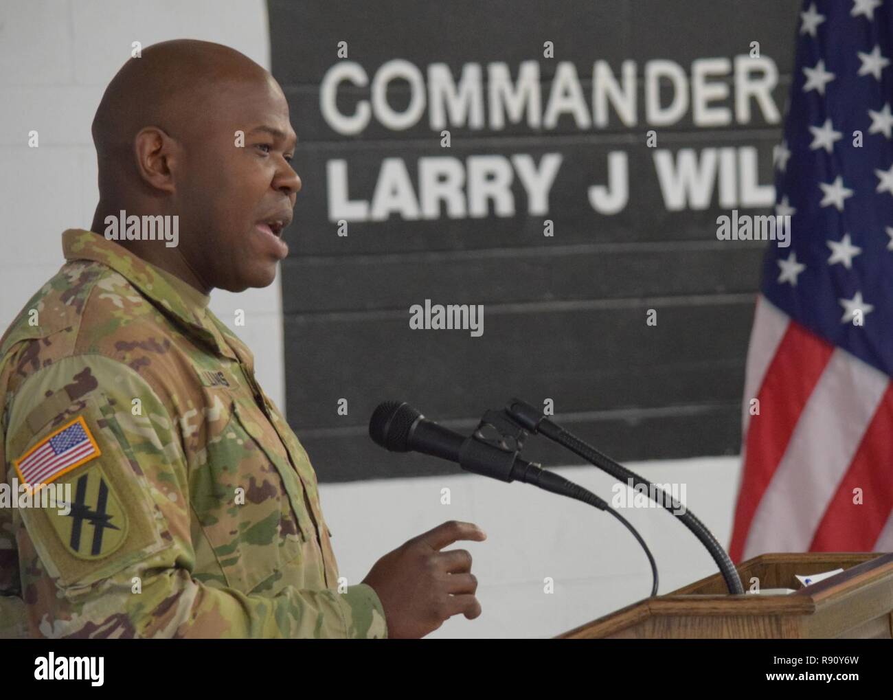 Georgia Army National Guard Maj. Larry Williams, outgoing commander of ...