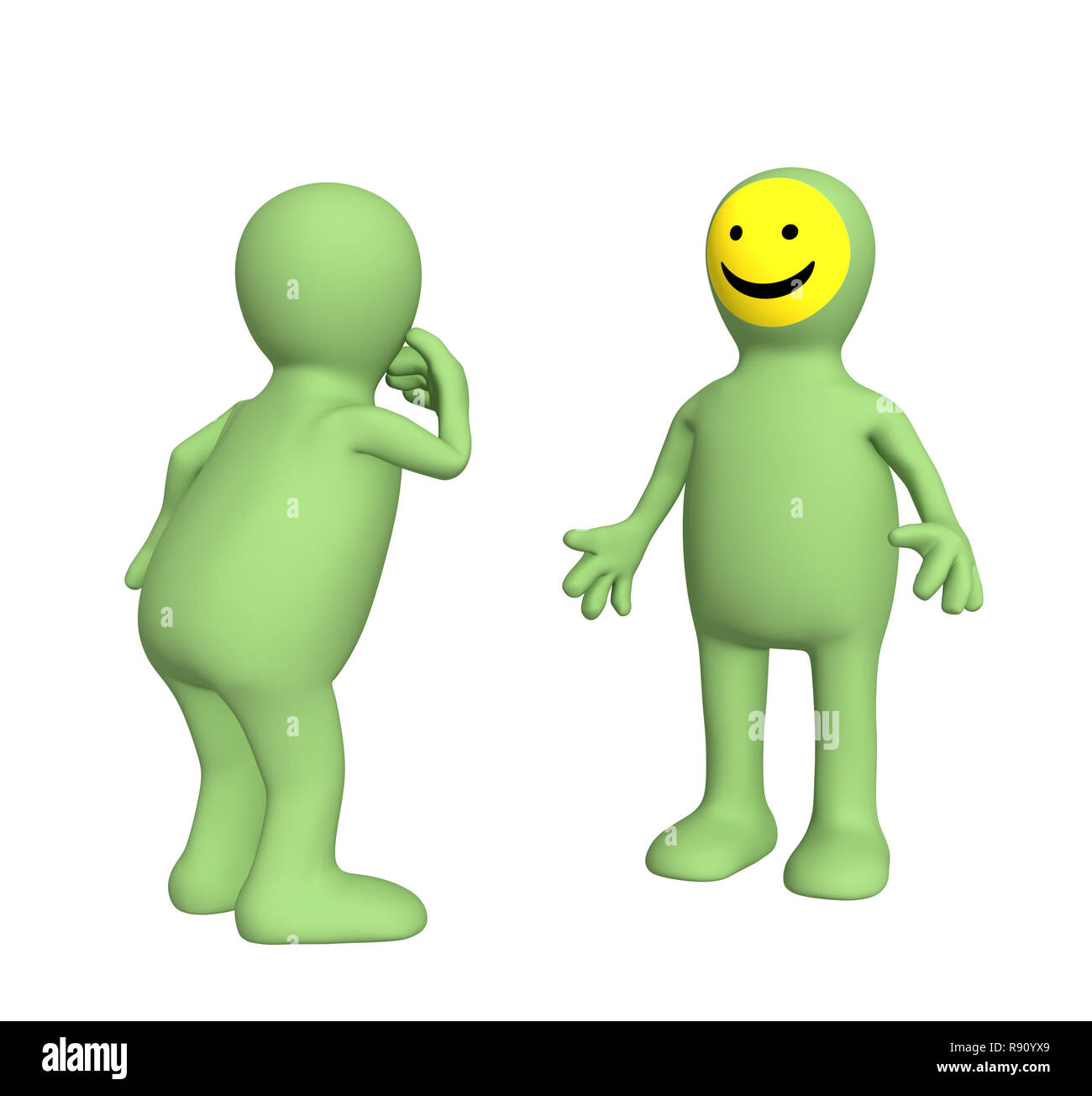 Puppet with the smile painted on the face Stock Photo - Alamy