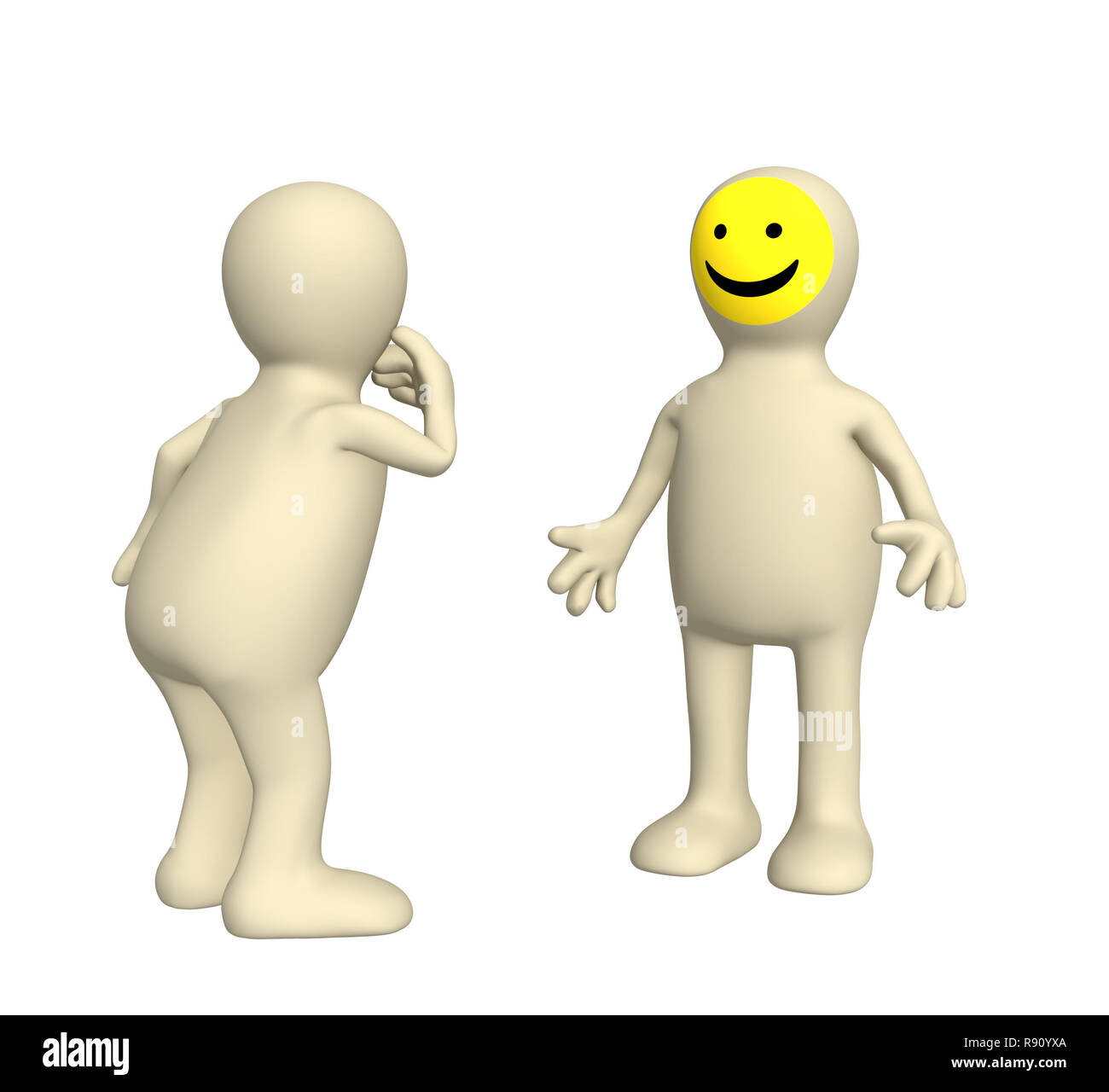 Puppet with the smile painted on the face Stock Photo - Alamy