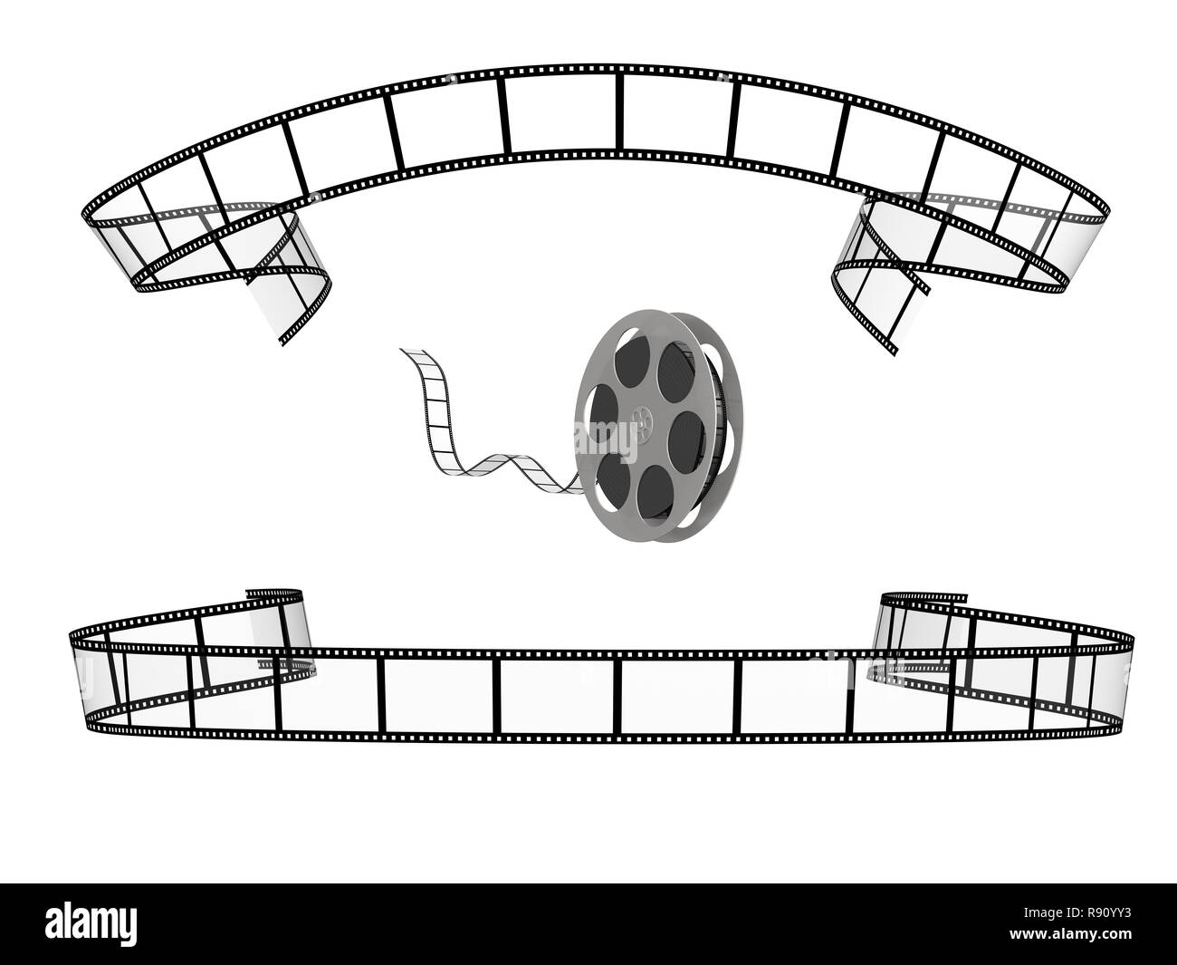 3d abstract photographic film. Object over white Stock Photo - Alamy