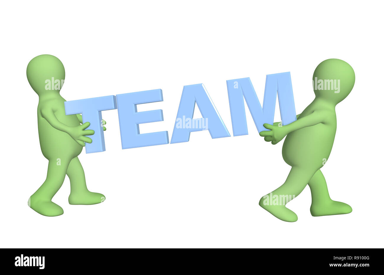 Conceptual image - success of teamwork. Object over white Stock Photo ...