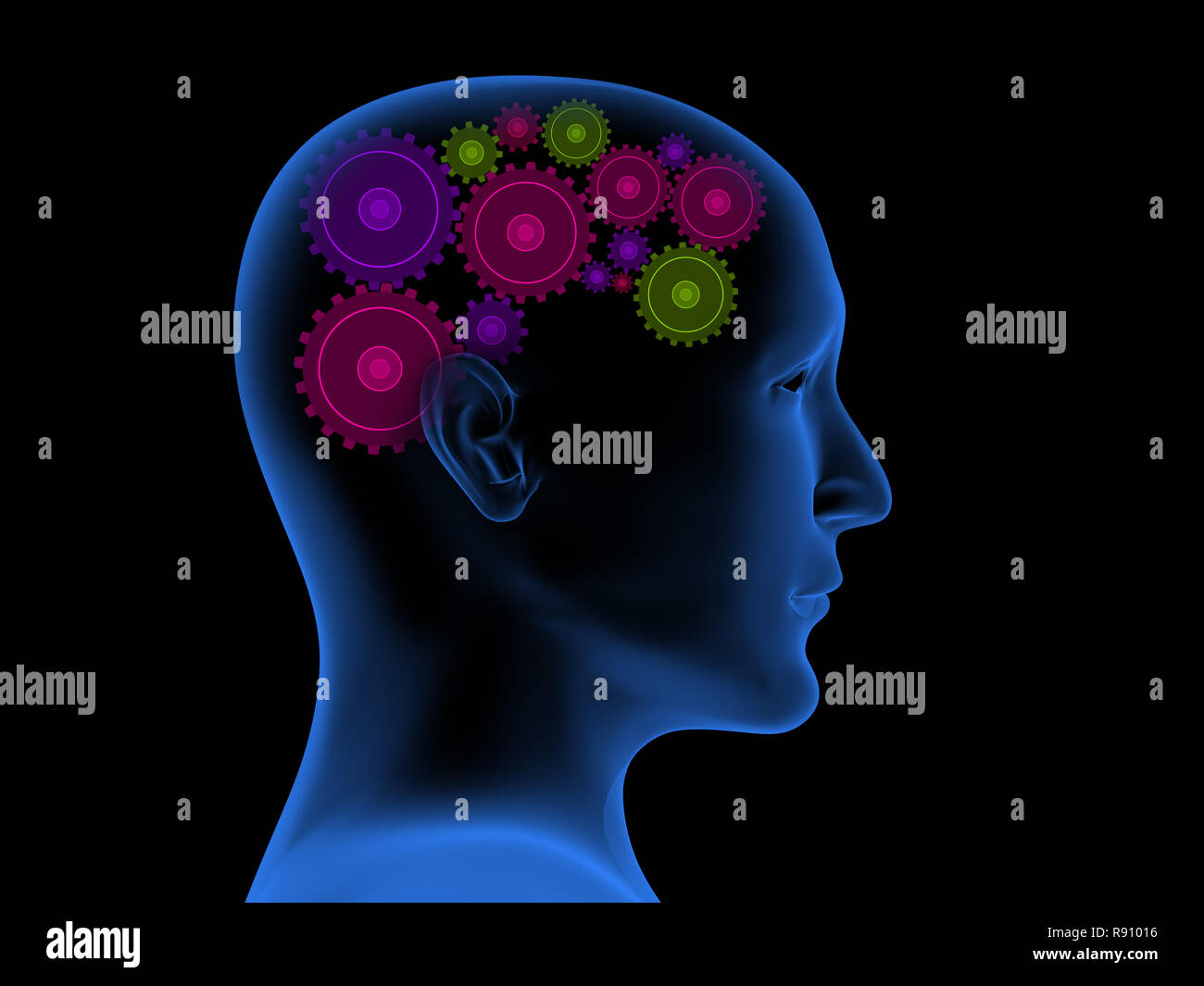 Conceptual 3d image - thought process Stock Photo - Alamy