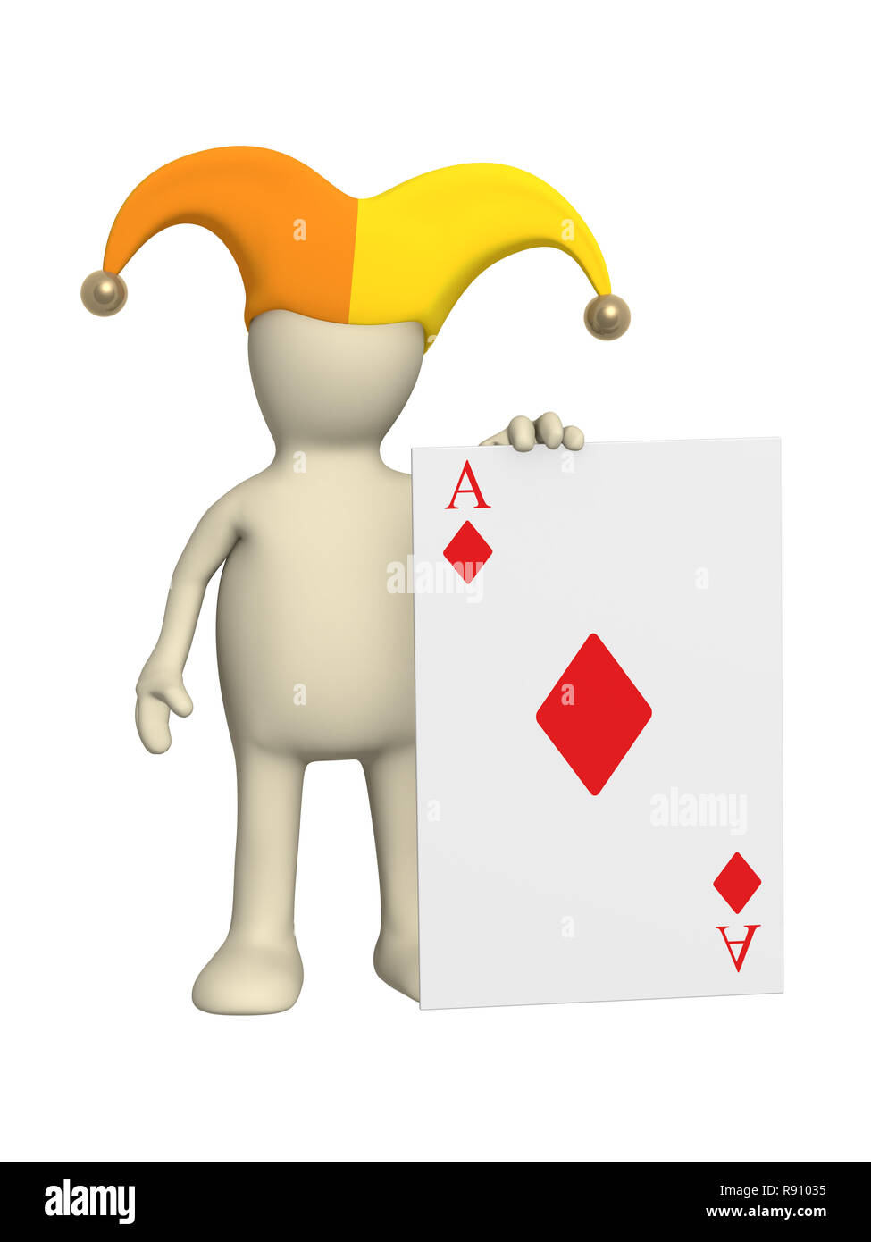 Joker in hand Cut Out Stock Images & Pictures - Alamy