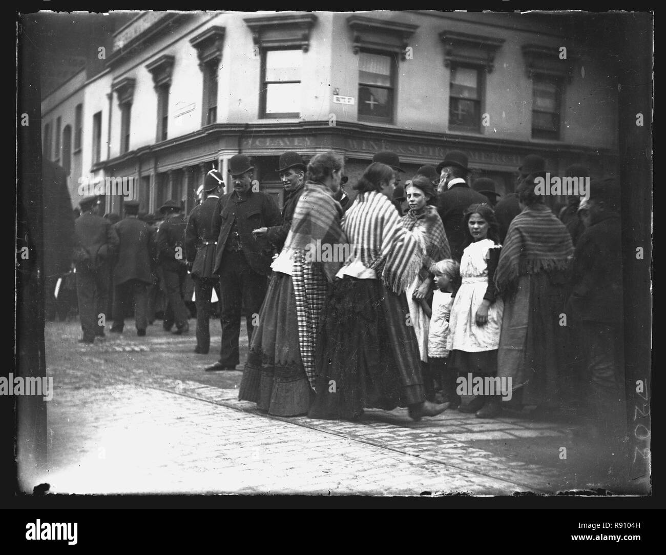 Corner of Custom House Street and Bute Street, Cardiff, 1892. Creator ...