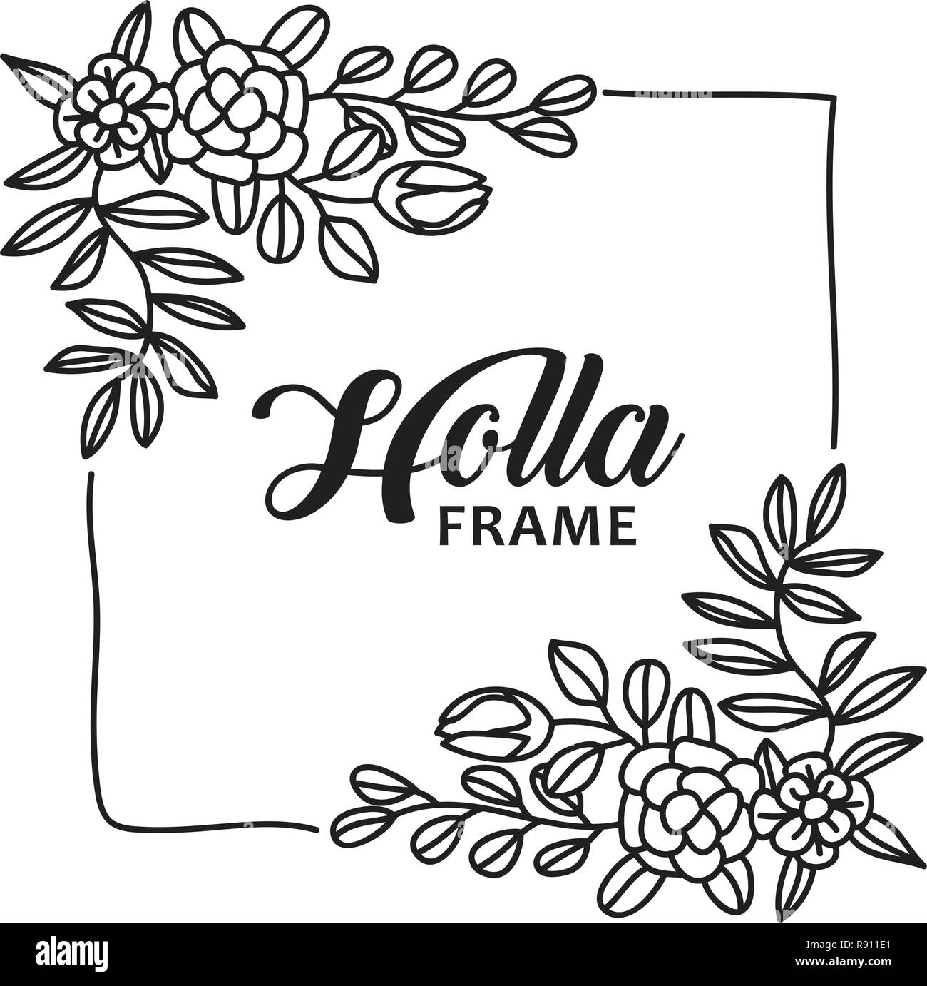 Hand drawn templates Black and White Stock Photos & Images - Alamy