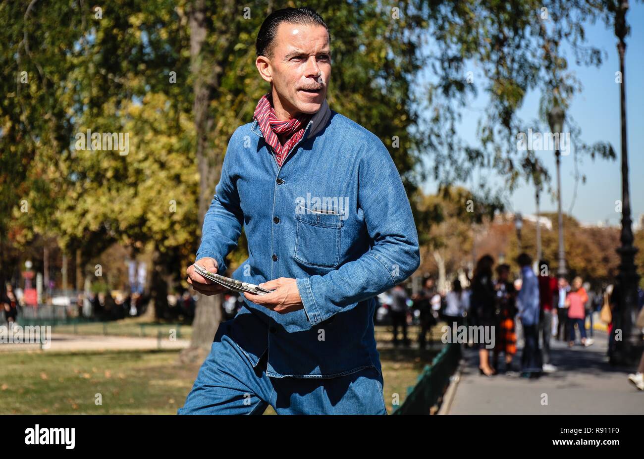 PARIS, France- September 27 2018: Markus Ebner on the street during the ...