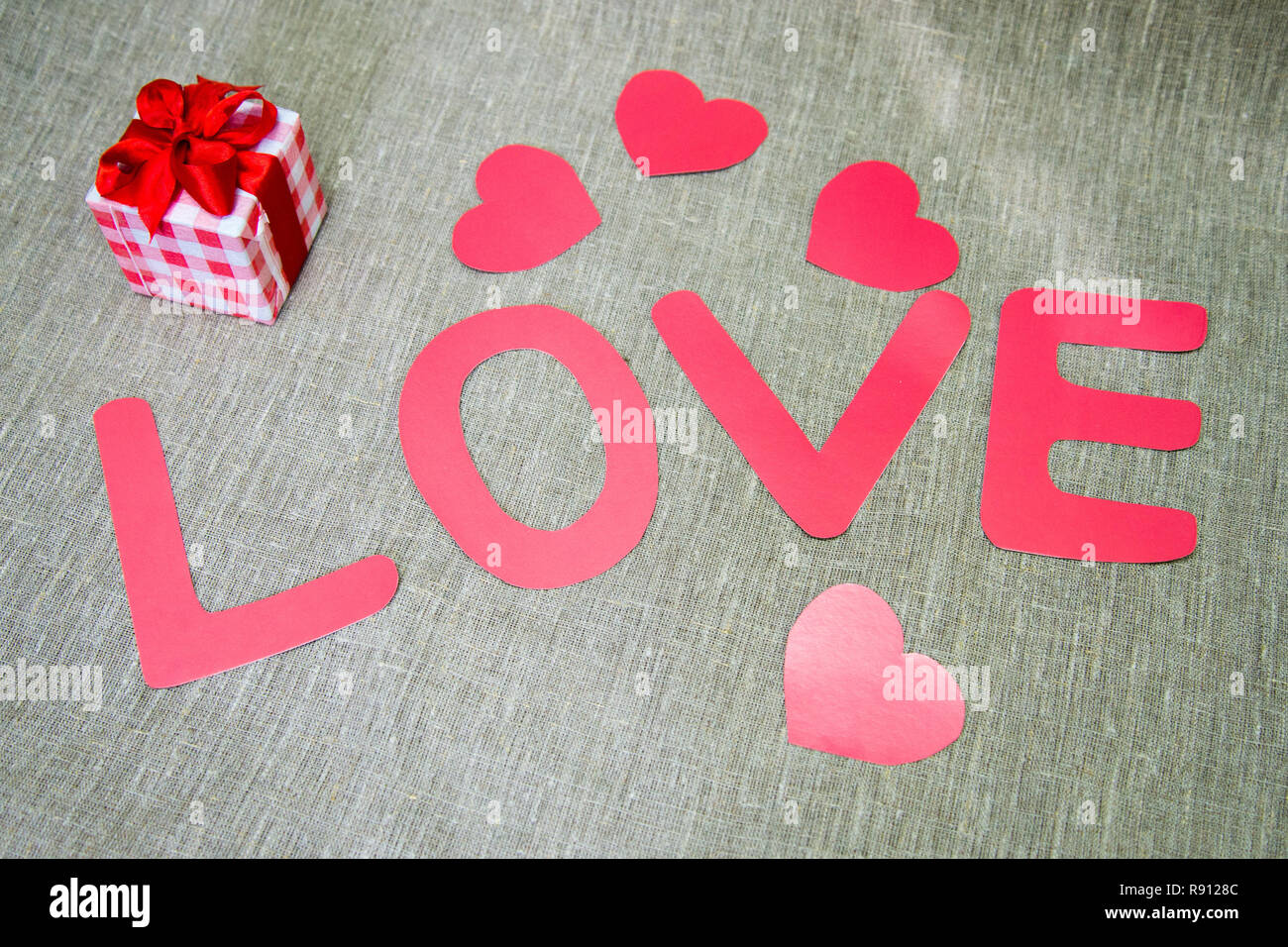 Alphabet letters red heart valentine hi-res stock photography and ...