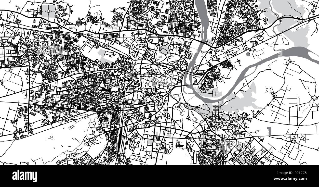 Urban vector city map of Agra, India Stock Vector Image & Art - Alamy