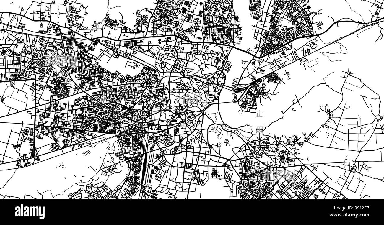 Urban vector city map of Agra, India Stock Vector Image & Art - Alamy