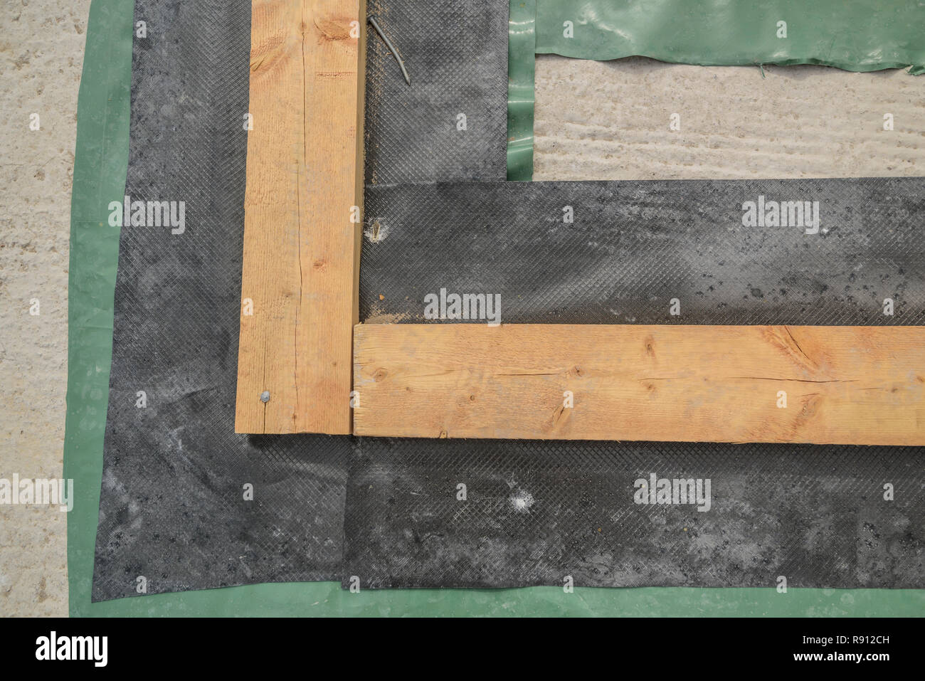Abstract detail view of concrete slab on a building site Stock Photo ...