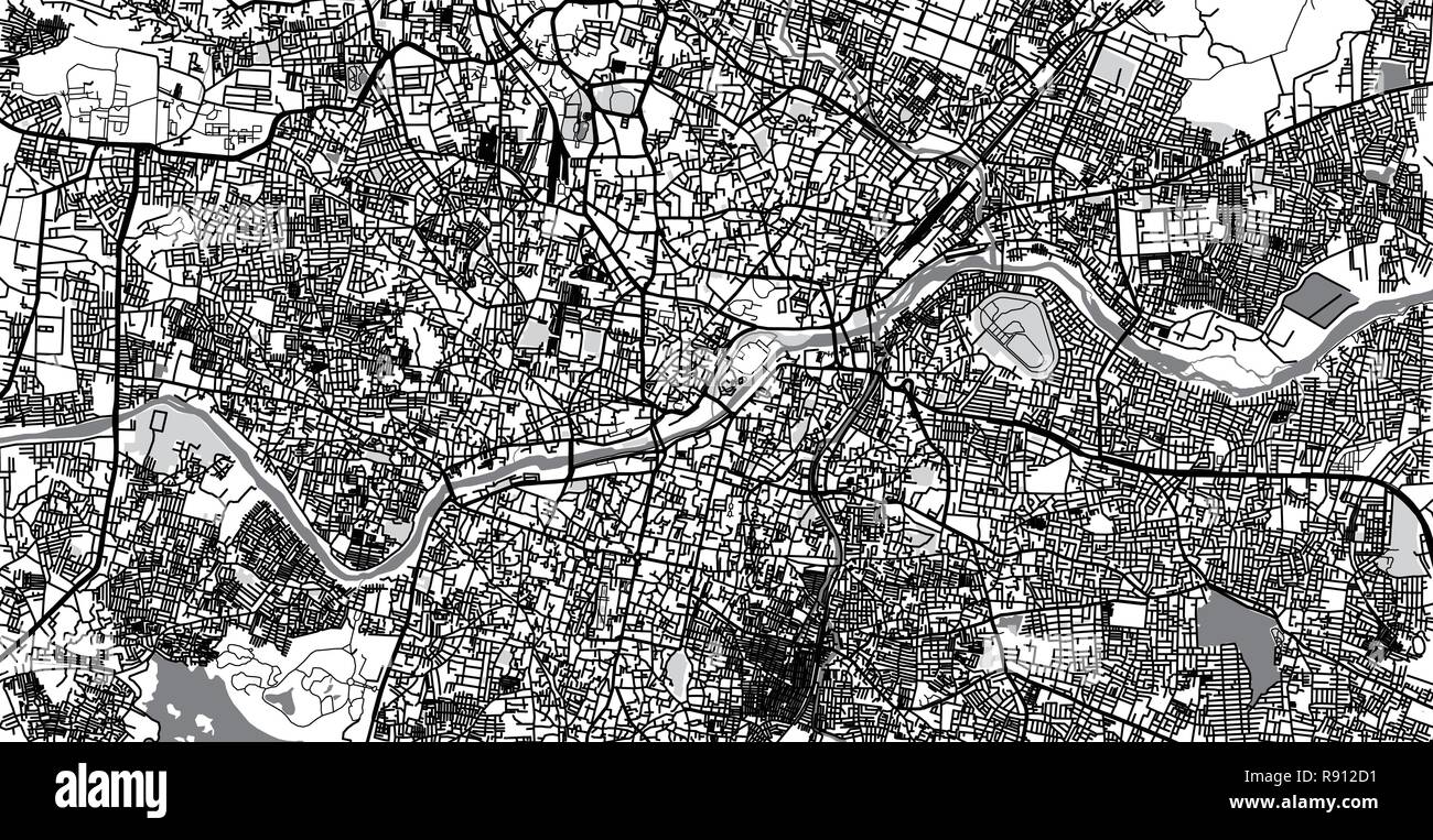 Urban vector city map of Hyderabad, India Stock Vector Image & Art - Alamy