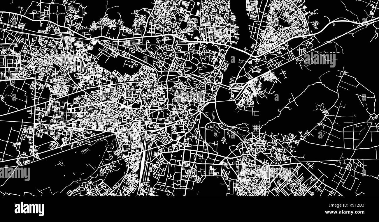 Urban vector city map of Agra, India Stock Vector Image & Art - Alamy