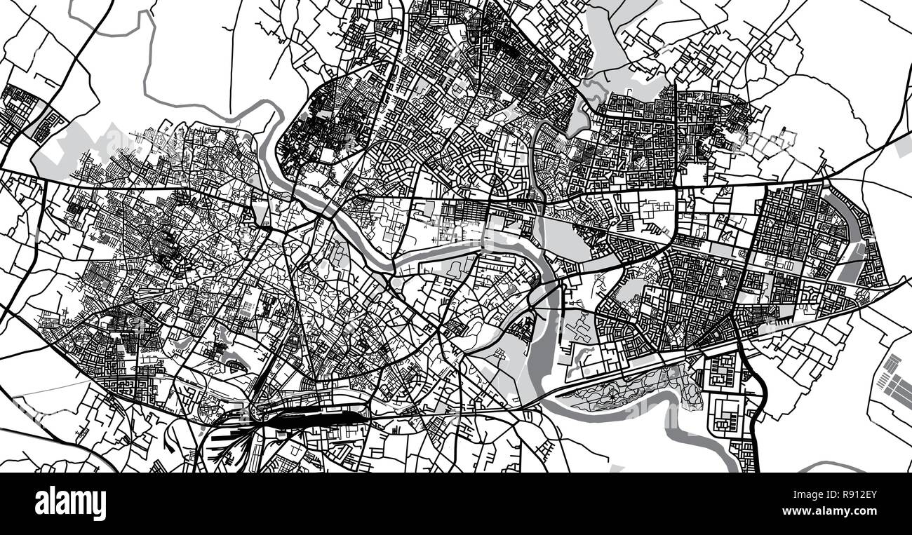 Urban vector city map of Lucknow, India Stock Vector Image & Art - Alamy