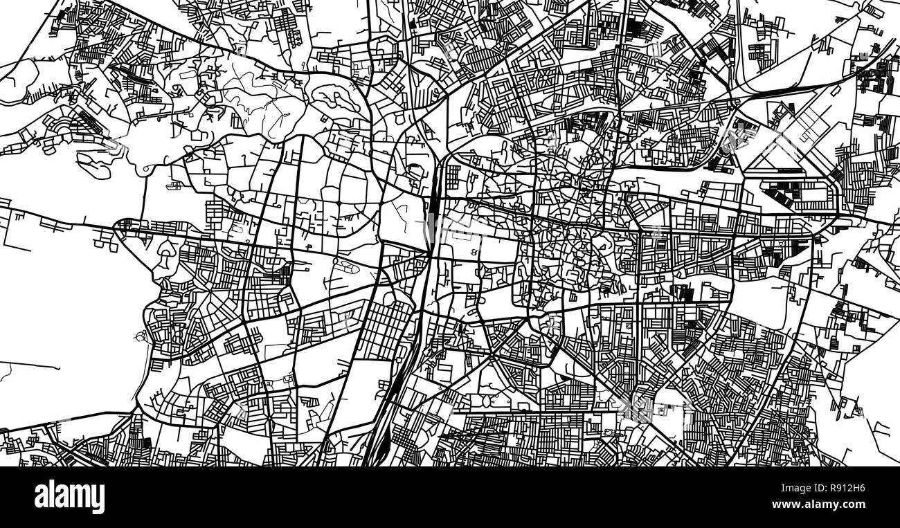 Urban vector city map of Nagpur, India Stock Vector Image & Art - Alamy