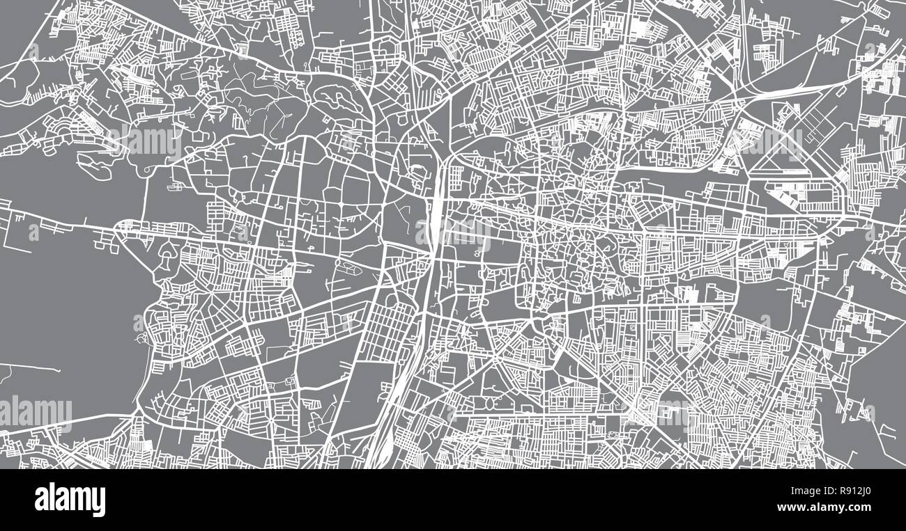 Urban vector city map of Nagpur, India Stock Vector Image & Art - Alamy