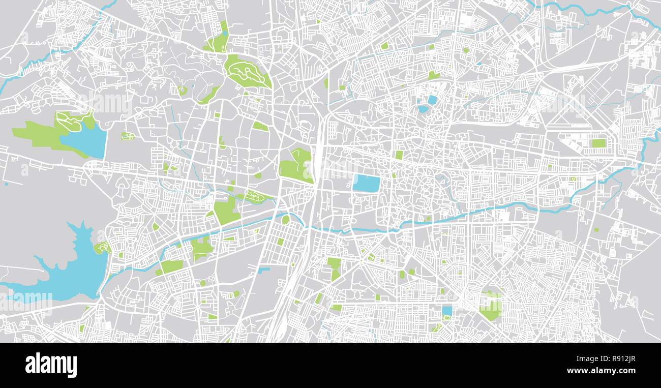 Urban vector city map of Nagpur, India Stock Vector Image & Art - Alamy