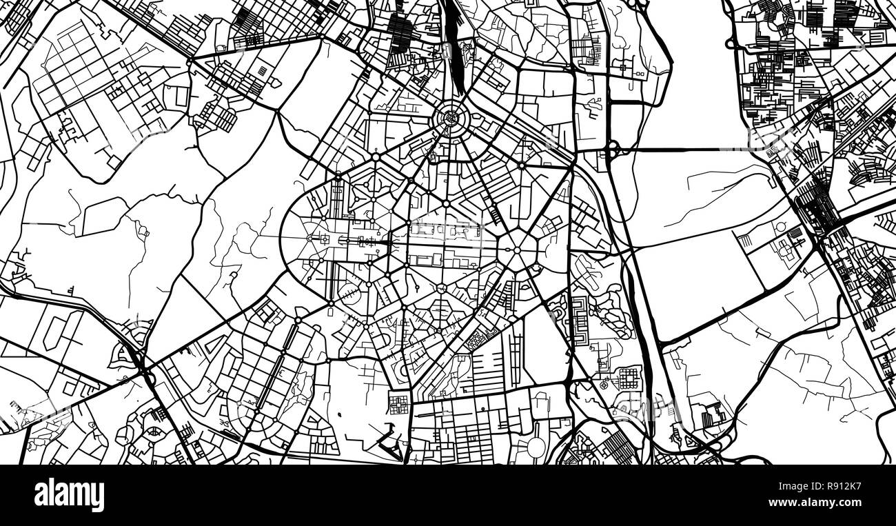 Delhi city map Black and White Stock Photos & Images - Alamy