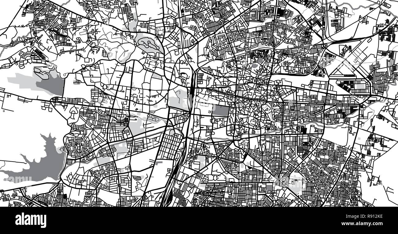 Urban vector city map of Nagpur, India Stock Vector Image & Art - Alamy
