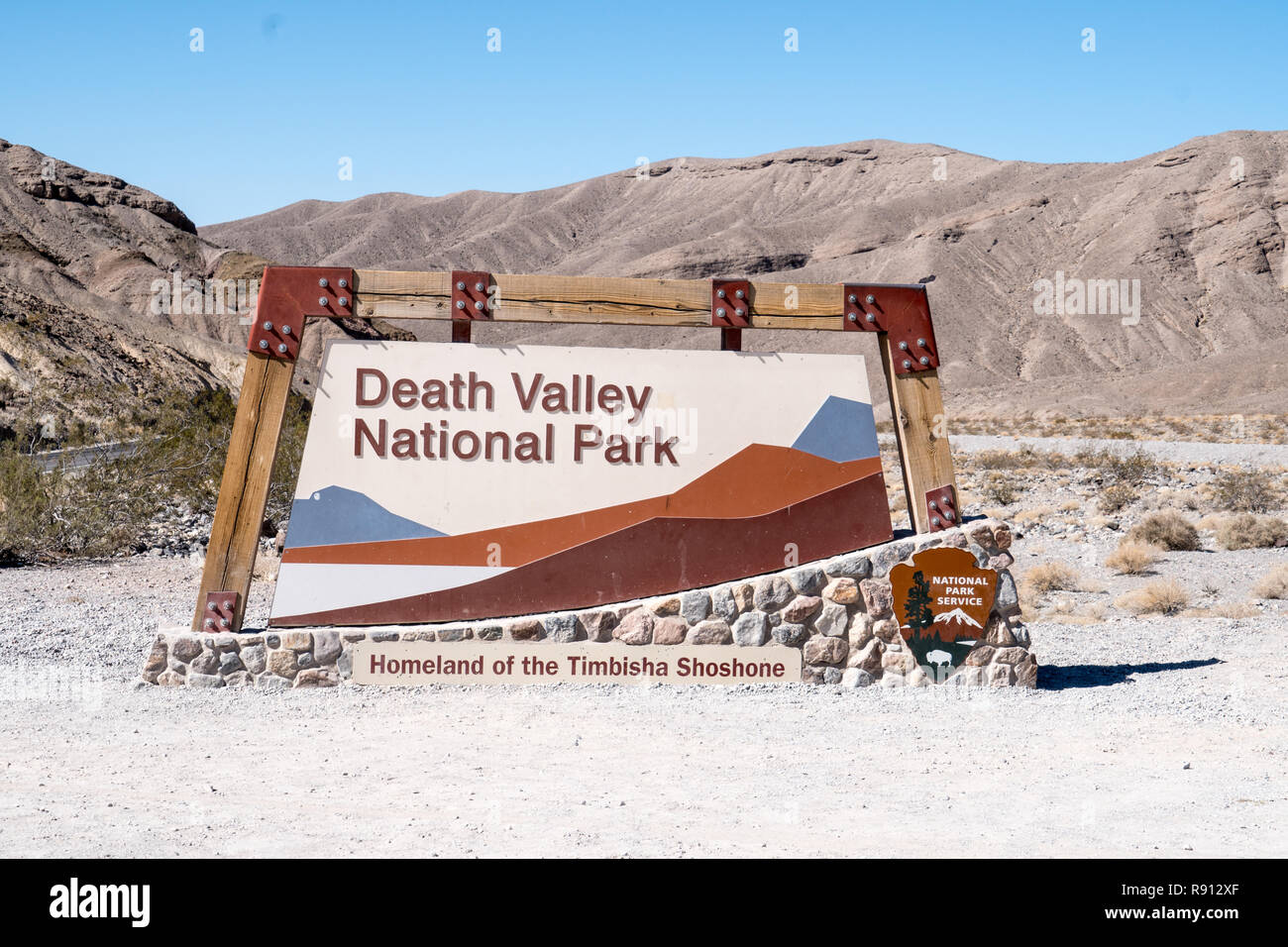 AUGUST 4 2018 - DEATH VALLEY, CALIFORNIA: Sign for Death Valley ...