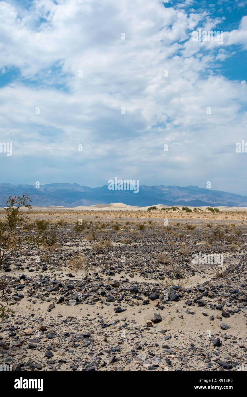 Barren desert sandy landscape of Death Valley National Park in ...