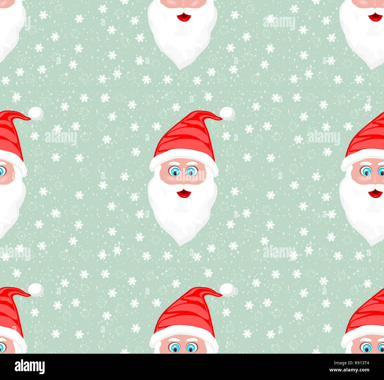 Santa Claus Face Pattern