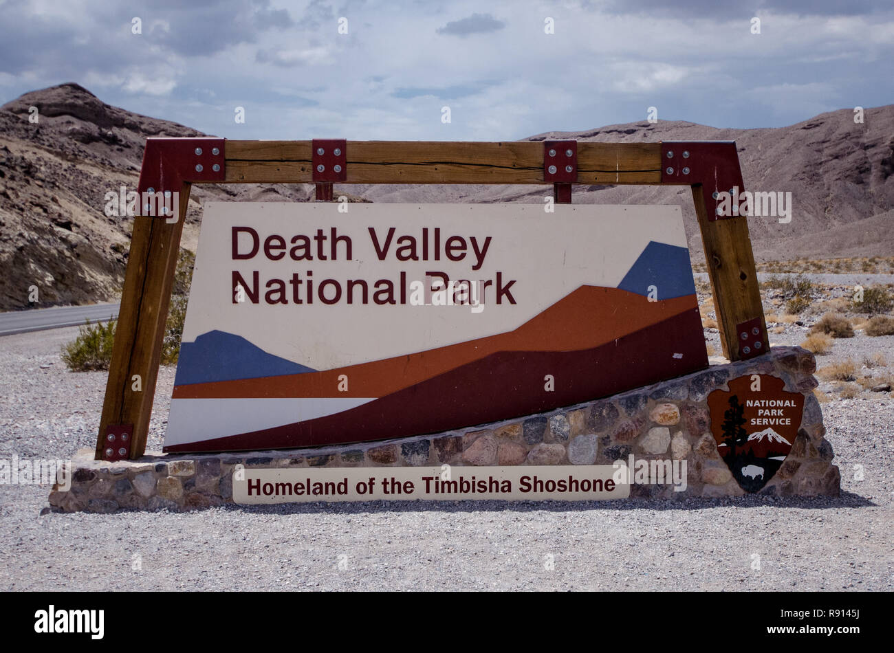 AUGUST 4 2018 - DEATH VALLEY, CALIFORNIA: Sign for Death Valley ...