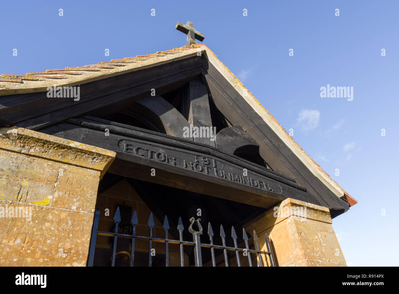 War memorial to the dead of WW1 in the village of Ecton ...