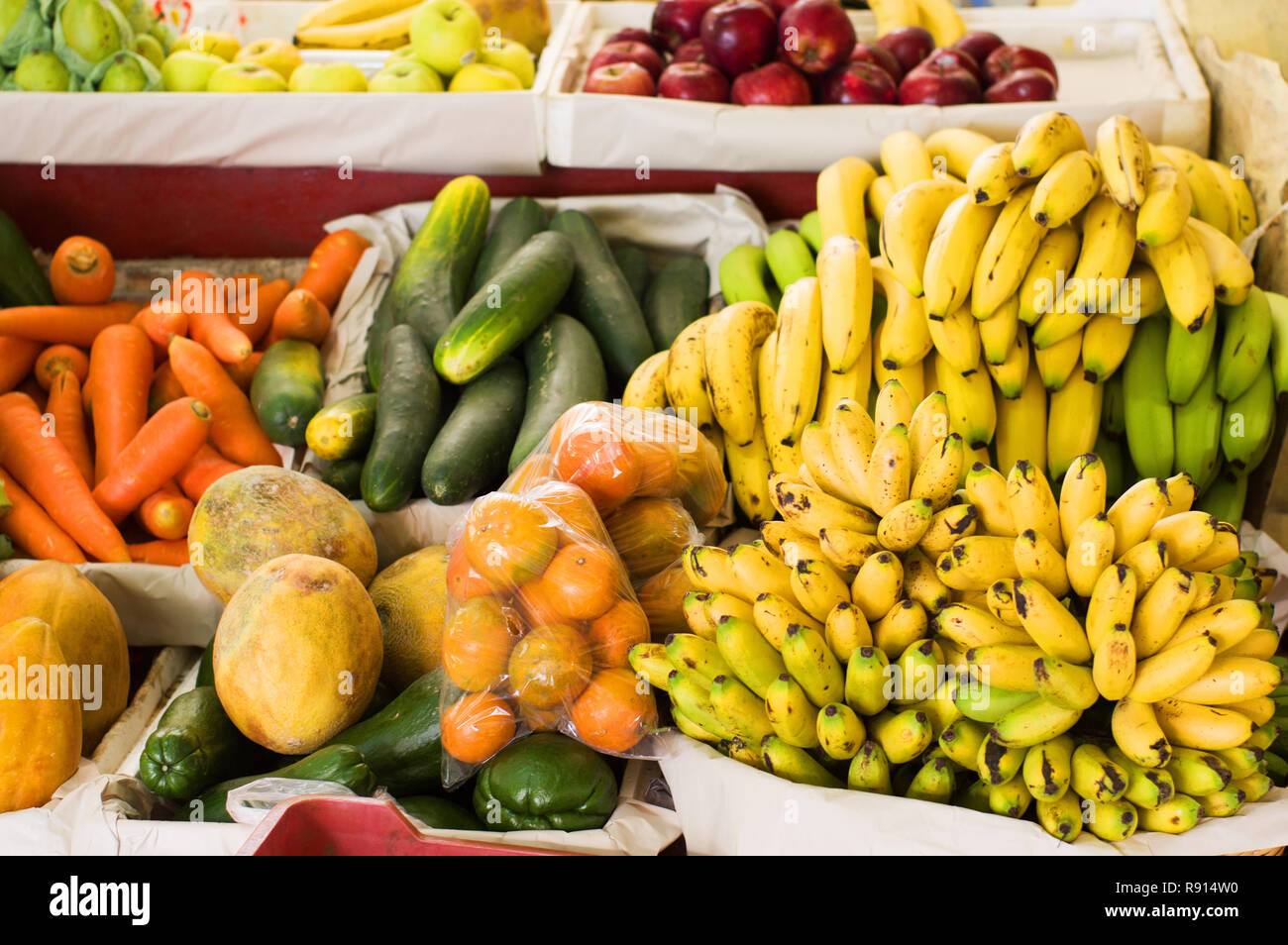 Collection of fruit on the market Stock Photo - Alamy