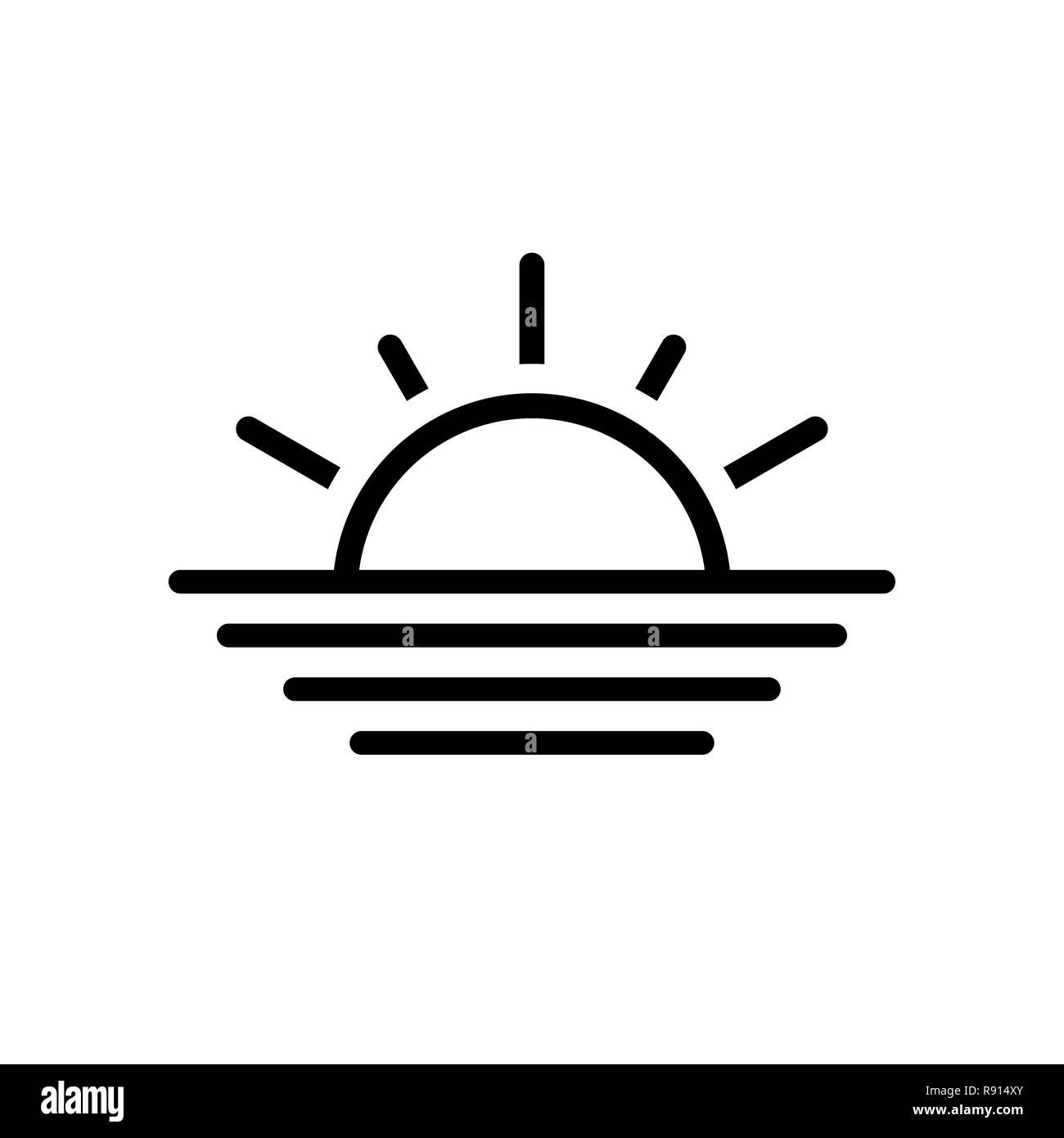 Black flat line vector Black and White Stock Photos & Images - Alamy