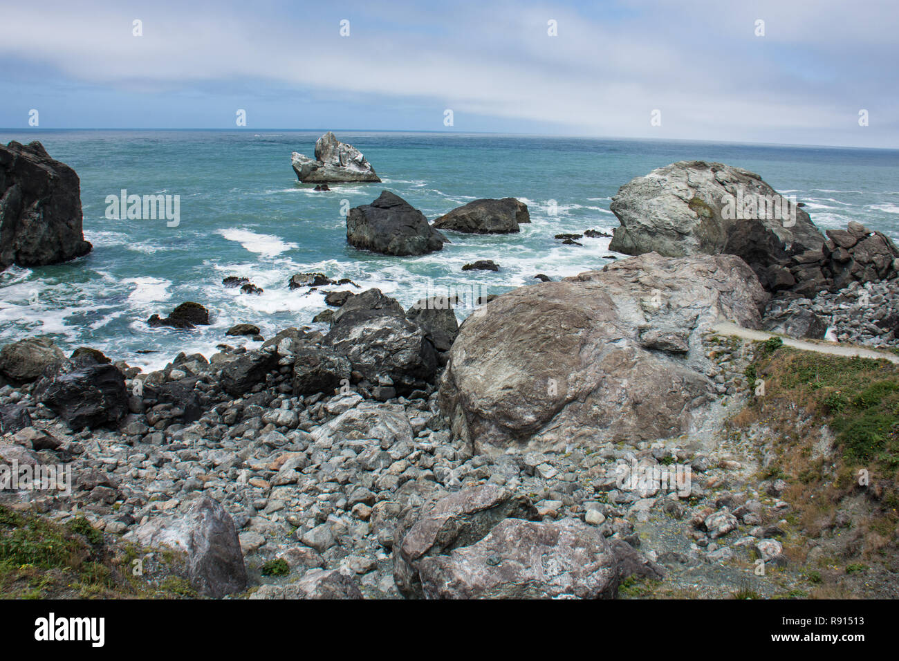 View of the Pacific Ocean at Patrick's Point State Park near Trinidad ...