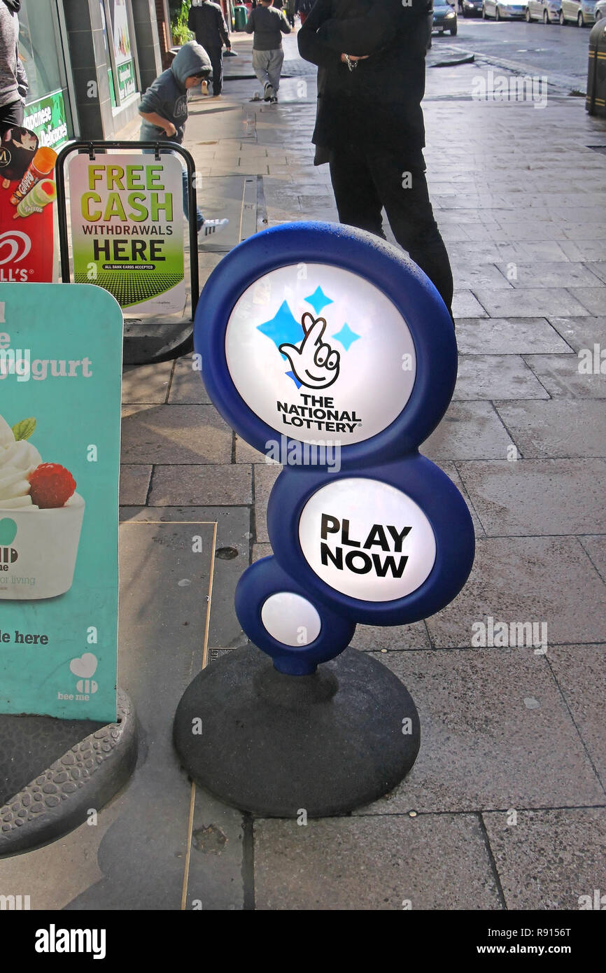 Uk national lottery sign hi-res stock photography and images - Alamy