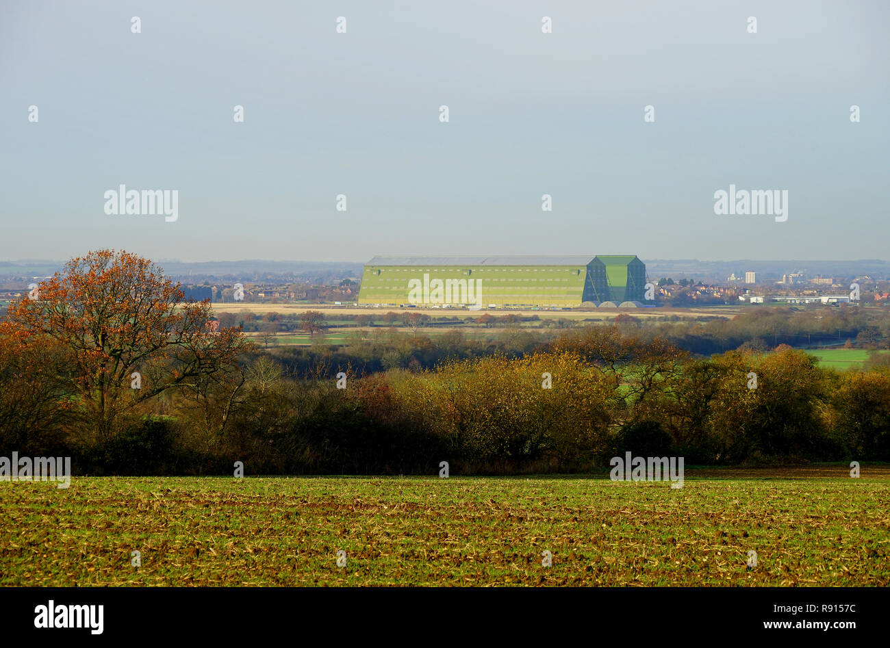 A view of the Cardington Hangers, Bedfordshire Stock Photo - Alamy