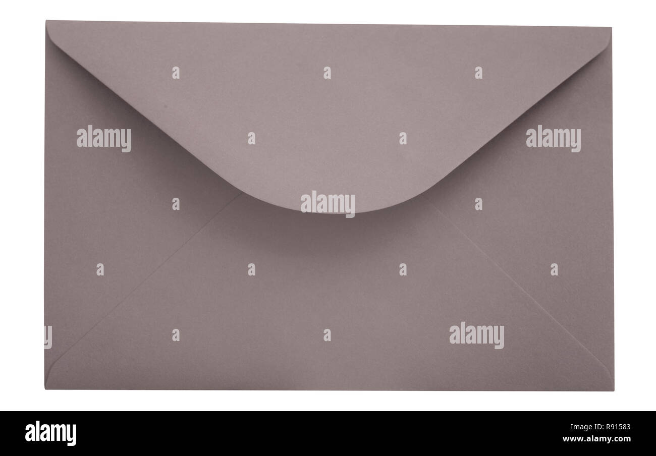 grey envelope isolated on white background Stock Photo - Alamy