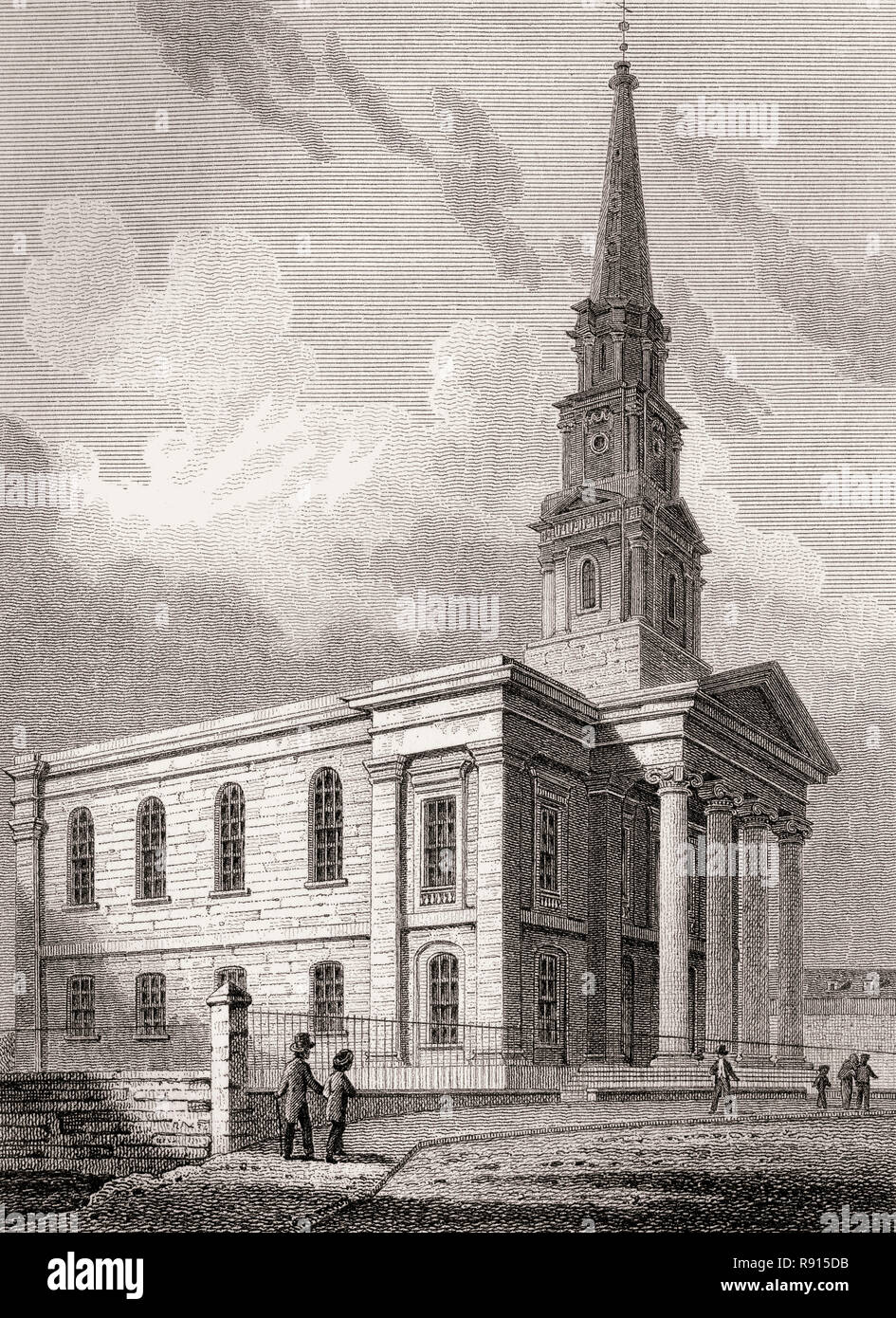 North Leith Parish Church, Edinburgh, Scotland, 19th century, Views in ...