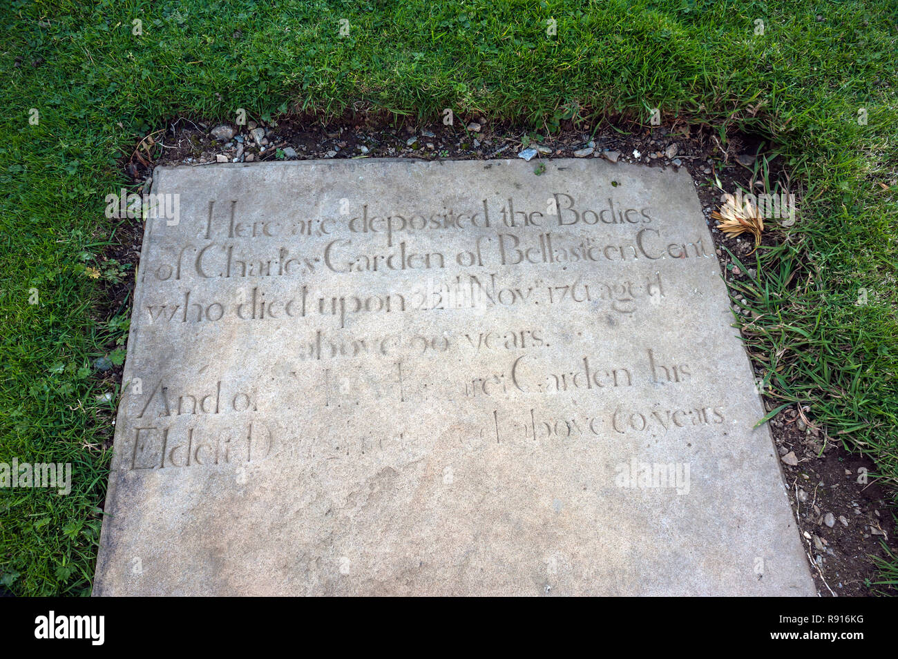Ancient Gravestone in Loch Lee Burial Ground, Glen Esk, Angus, Scotland ...