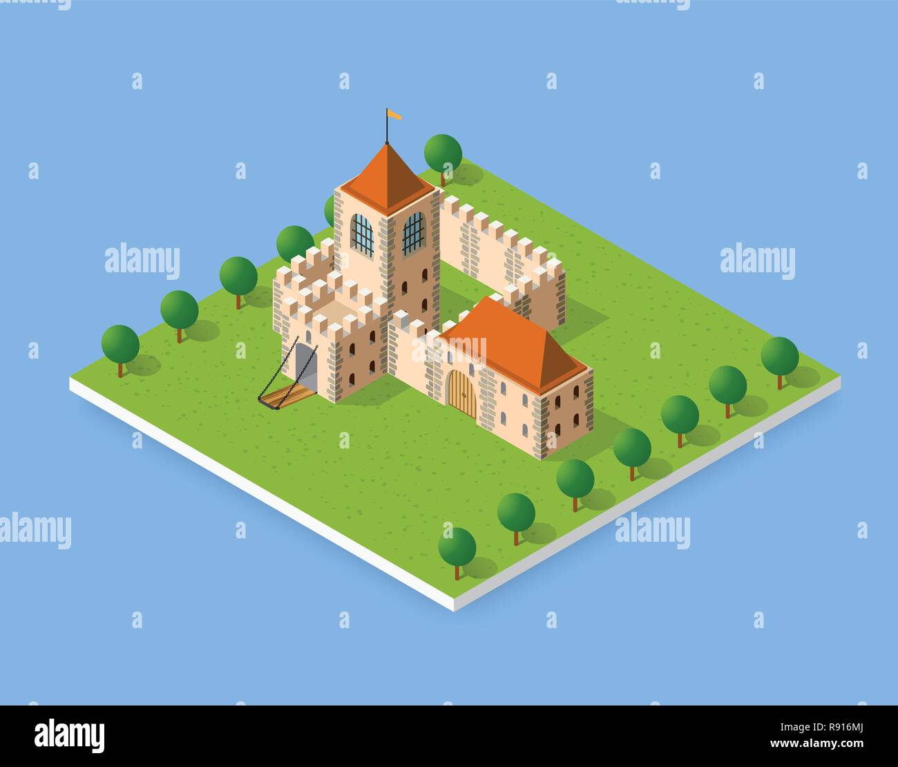 View ancient fortress stone Stock Vector Images - Alamy