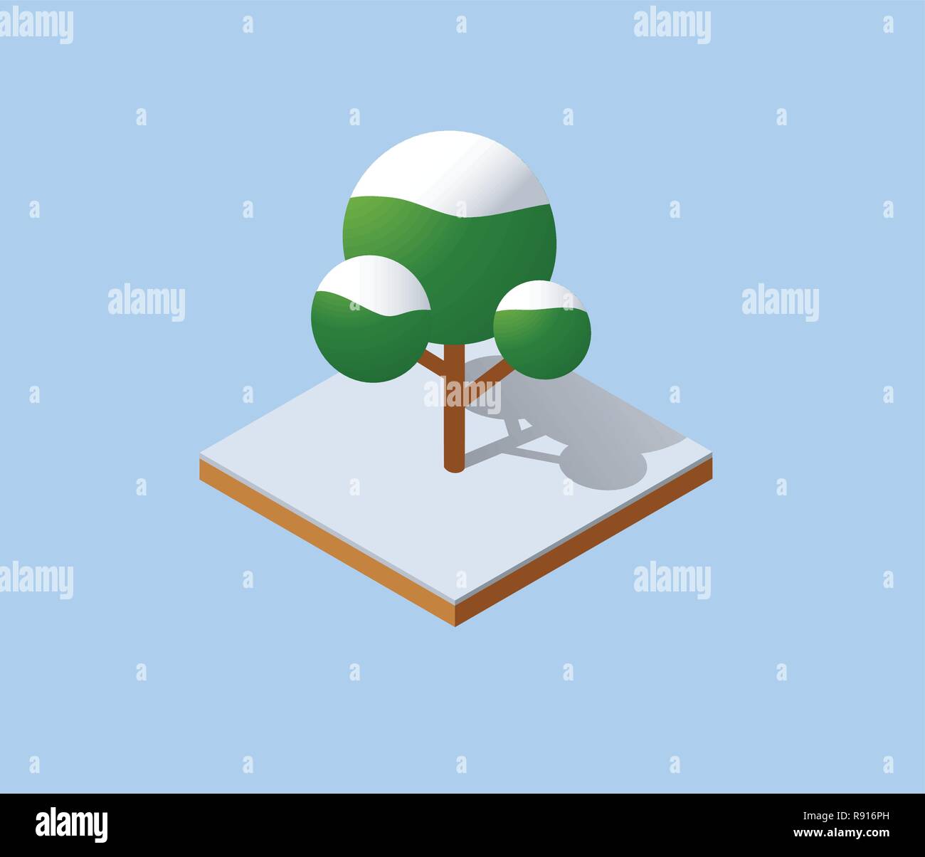 Christmas snowy tree Stock Vector Images - Alamy