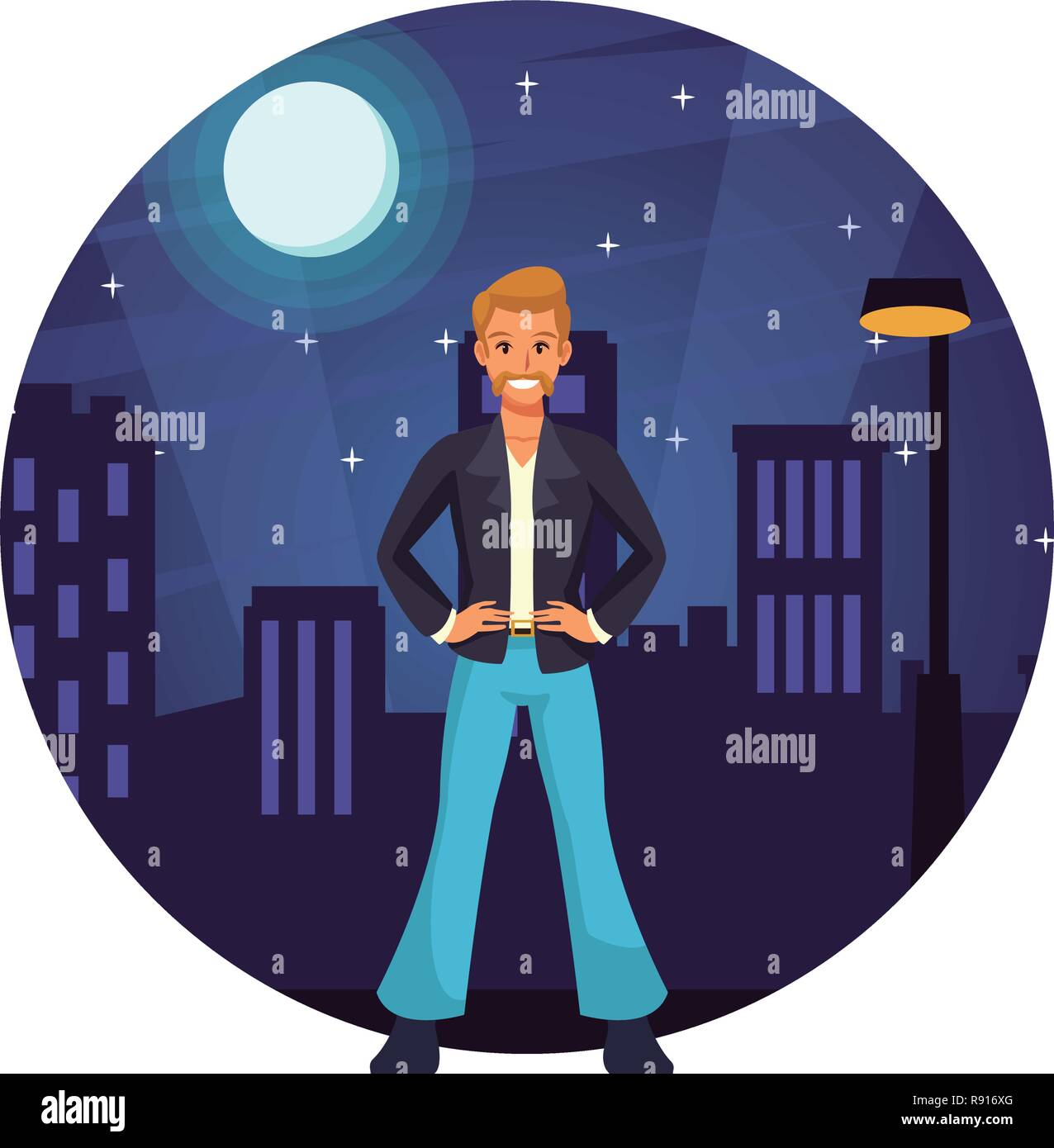 Disco man cartoon Stock Vector Image & Art - Alamy