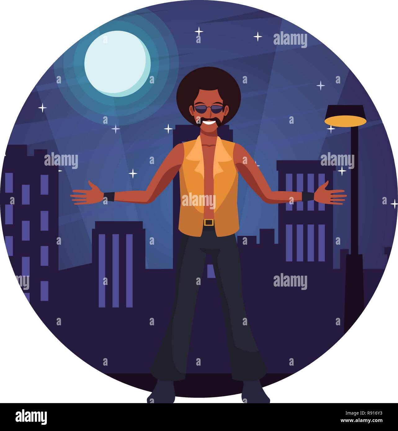 Disco man cartoon Stock Vector Image & Art - Alamy